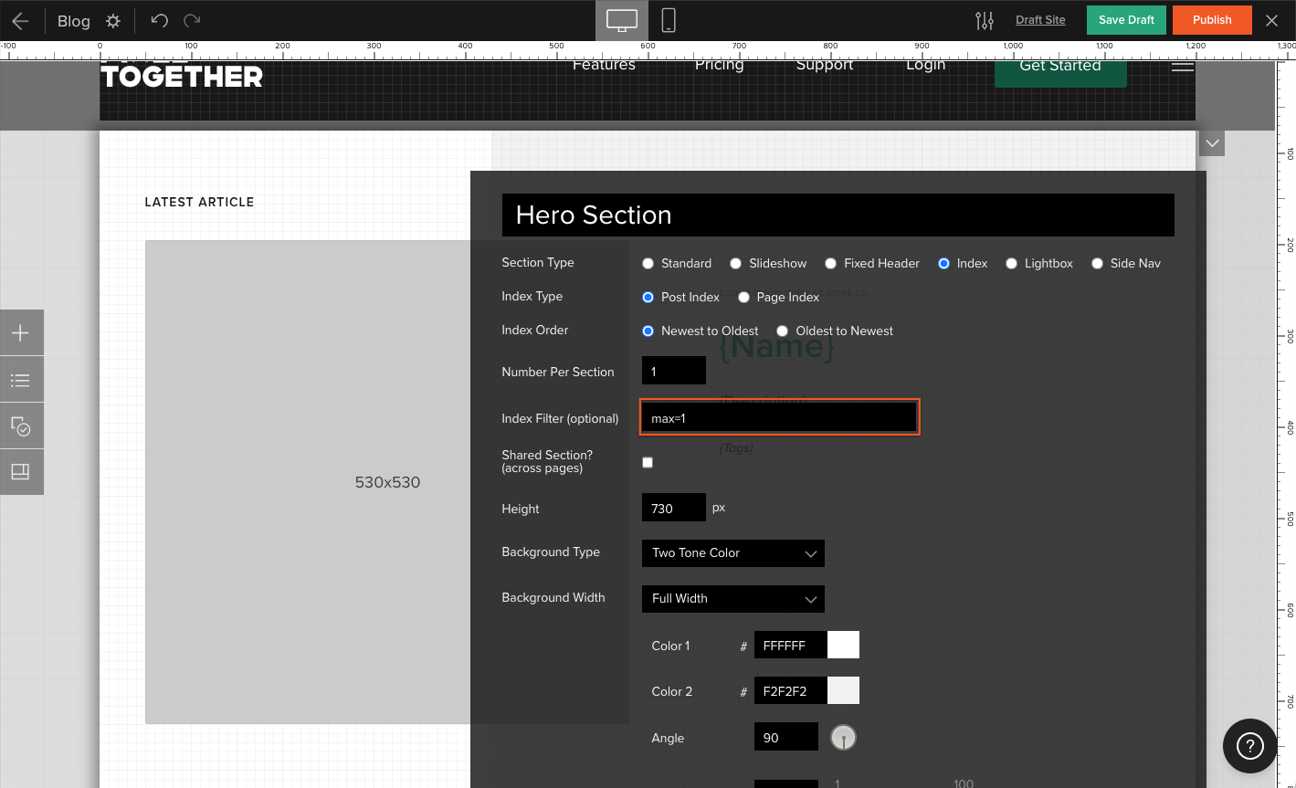 Adding index filters – Pixel Together